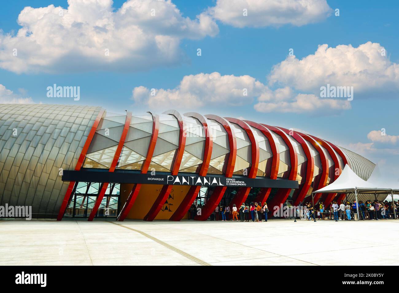 Partial view of the entrance to the Bioparque Pantanal (Pantanal ...