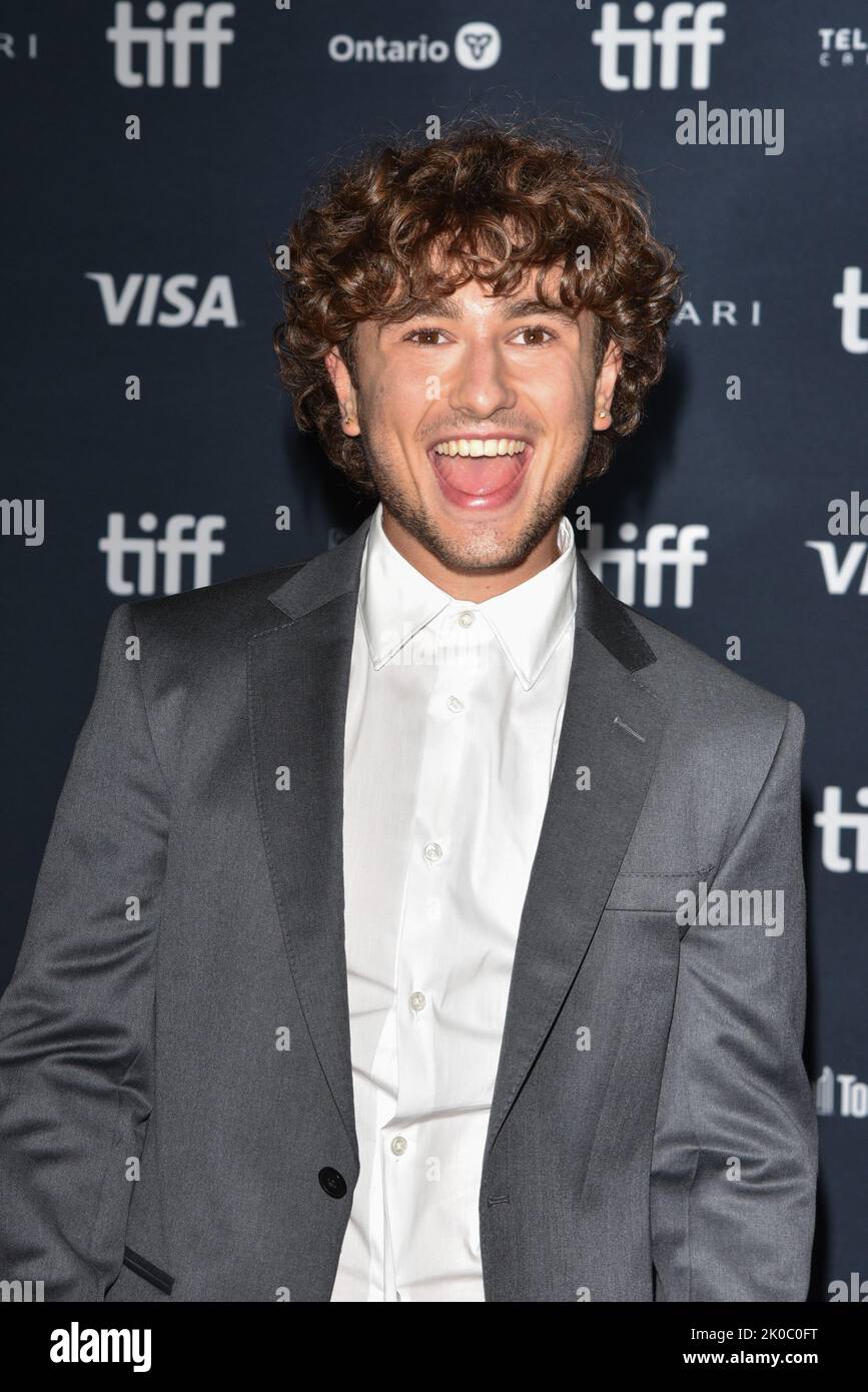 Gabriel LaBelle arrives at the premiere of The Fabelmans during the 2022 Toronto International ...