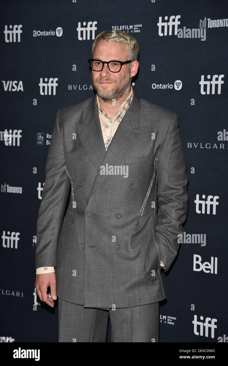 Seth Rogen arrives at the premiere of The Fabelmans during the 2022 ...