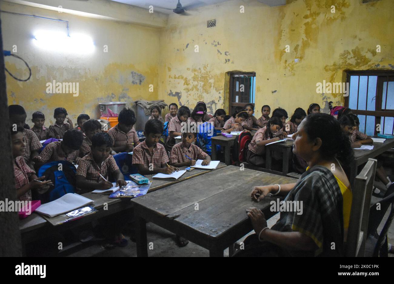 Kolkata, West Bengal, India. 10th Sep, 2022. Students are doing their ...