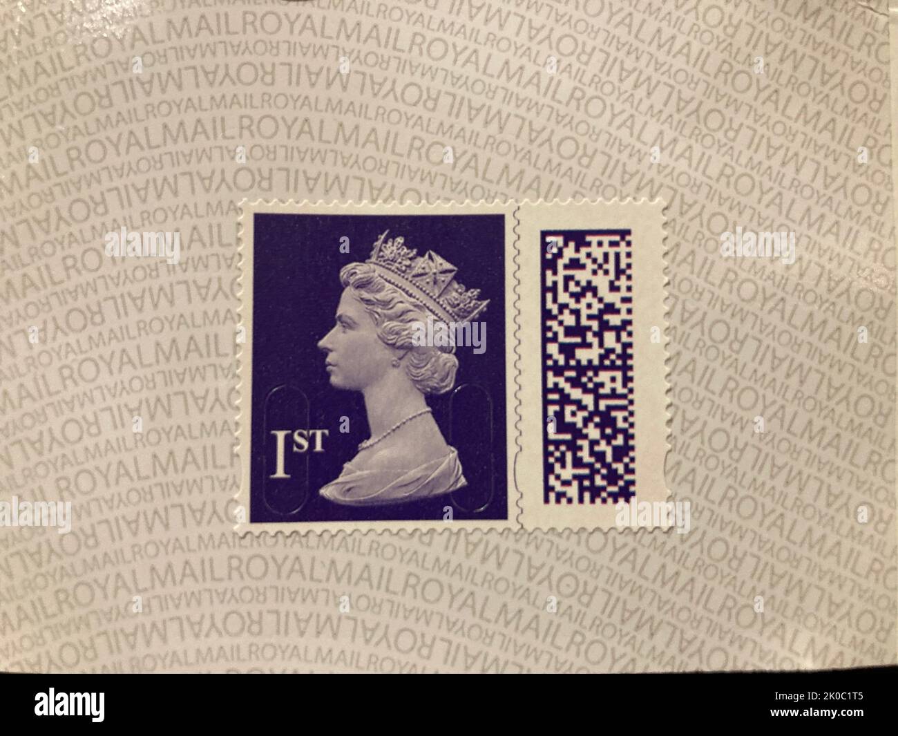 London, UK. 10th Sep, 2022. A stamp with the portrait of the Queen ...