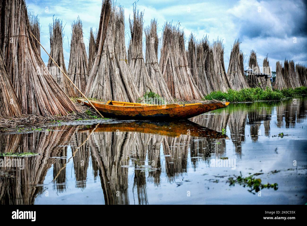 Barasat, India. 10th Sep, 2022. Boats seen at Bortir Bill, a vast ...