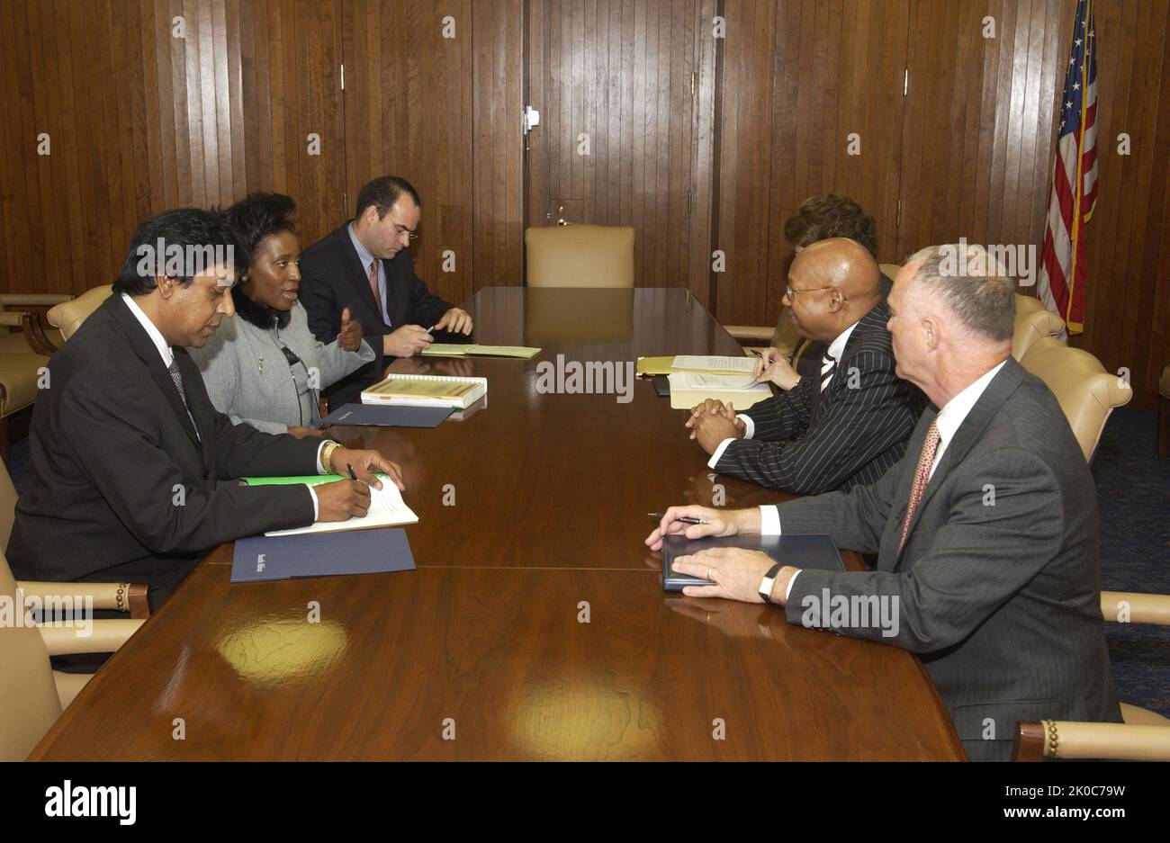 Secretary Alphonso Jackson with South Africa Housing Minister Mpumi ...