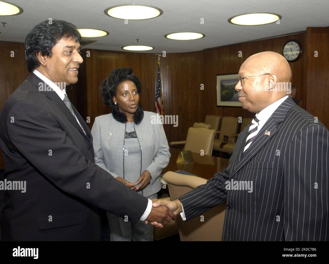 Secretary Alphonso Jackson with South Africa Housing Minister Mpumi ...