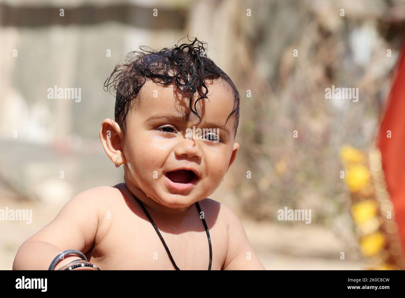 Close-up photo Portrait of beautiful happy baby boy with smiling faces ...