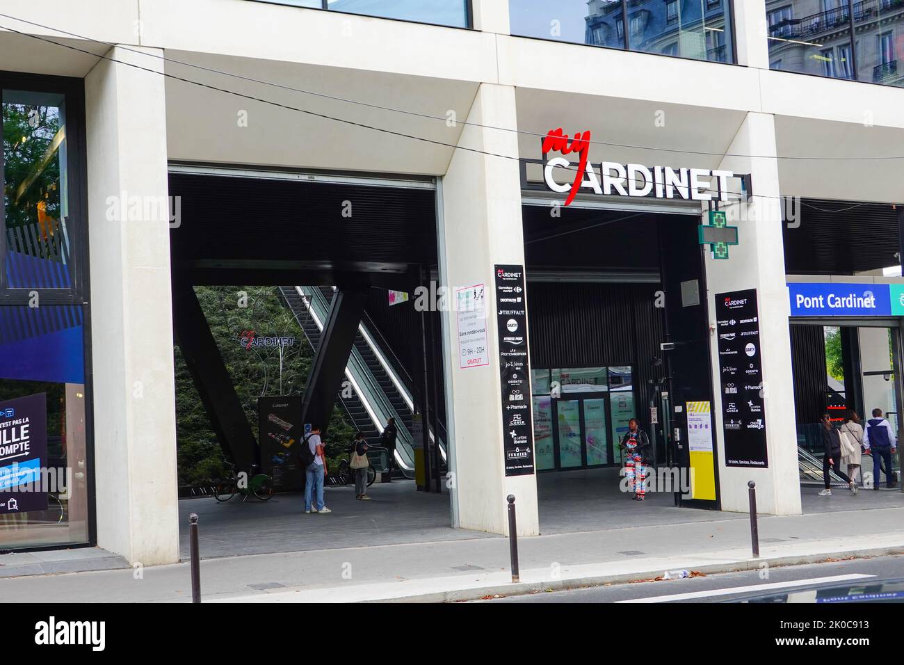 Pont Cardinet metro station on Line 14, opened in 2020, and located in ...