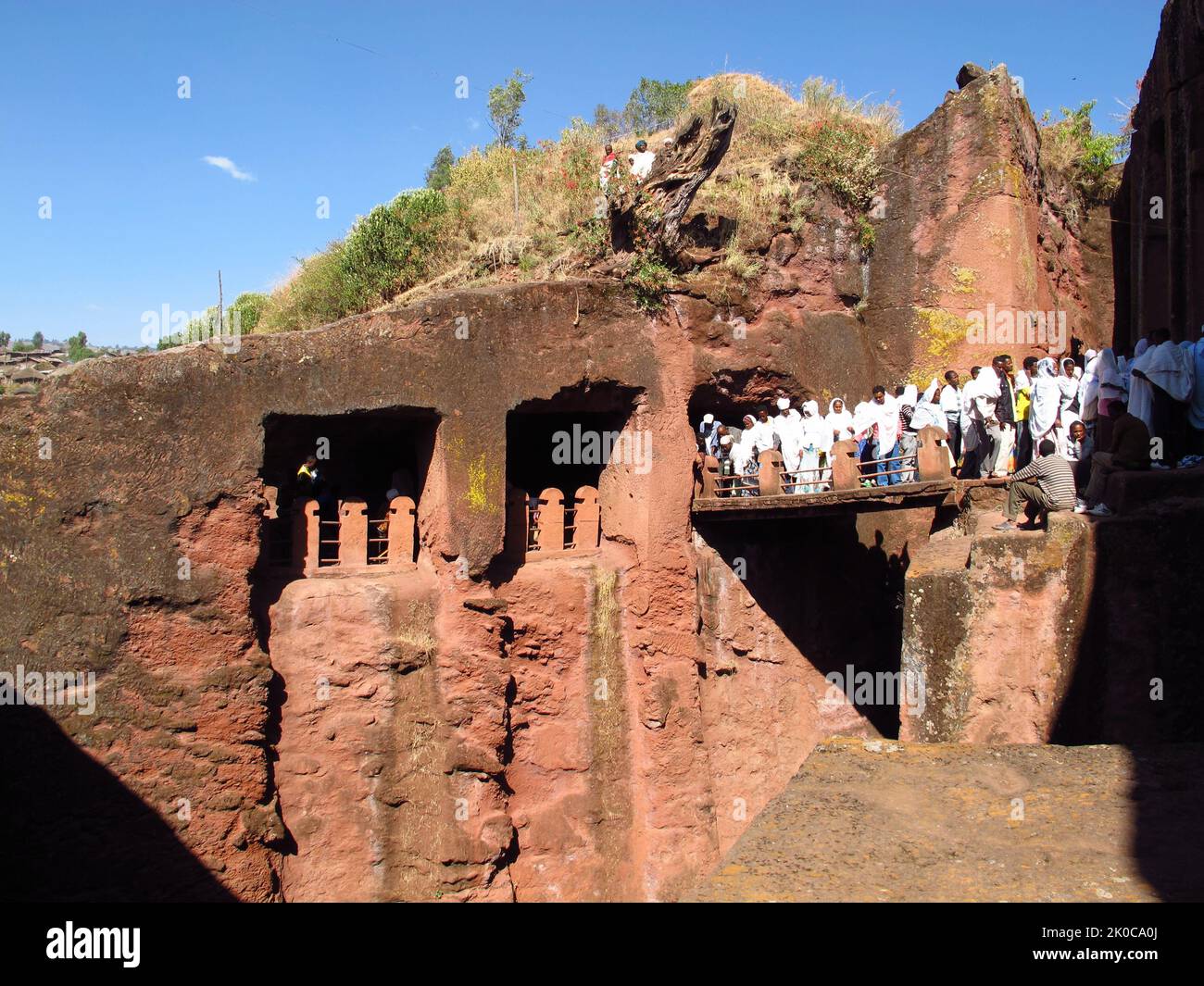 The monolithic Orthodox Church in Lalibela city, Ethiopia Stock Photo ...