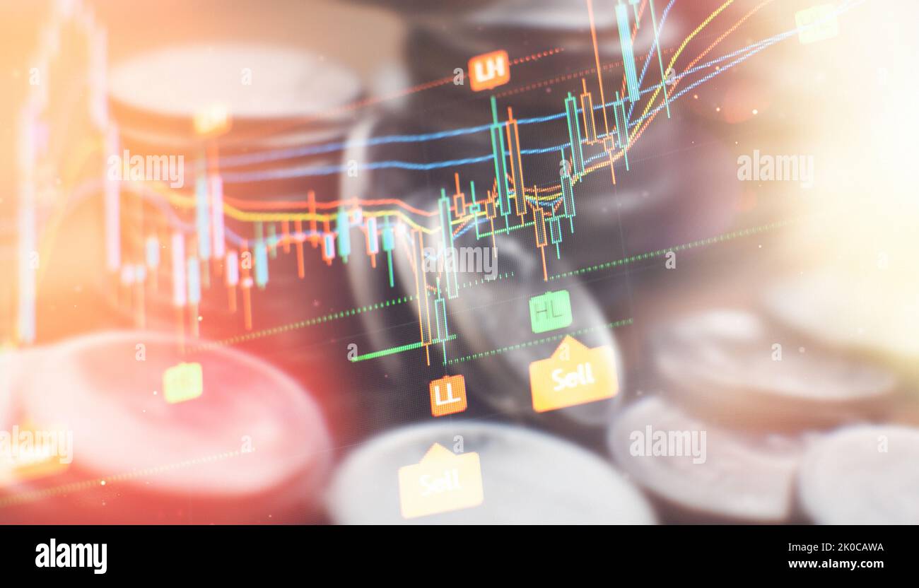 Analyzing financial income statement investing hi-res stock photography ...