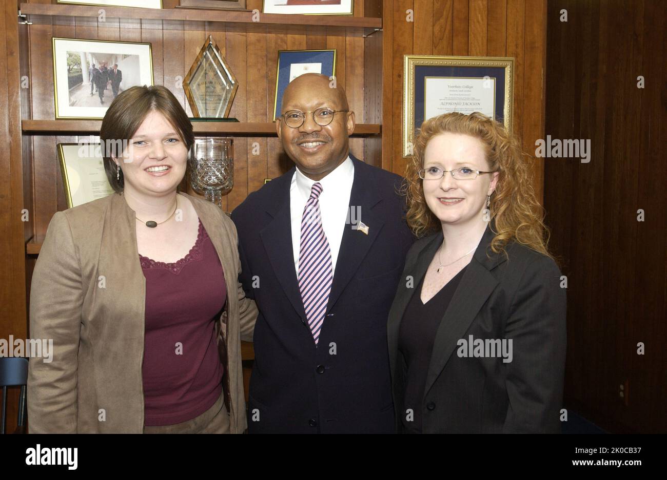 Deputy Secretary Alphonso Jackson with Karen Jardine, Deborah Brown ...