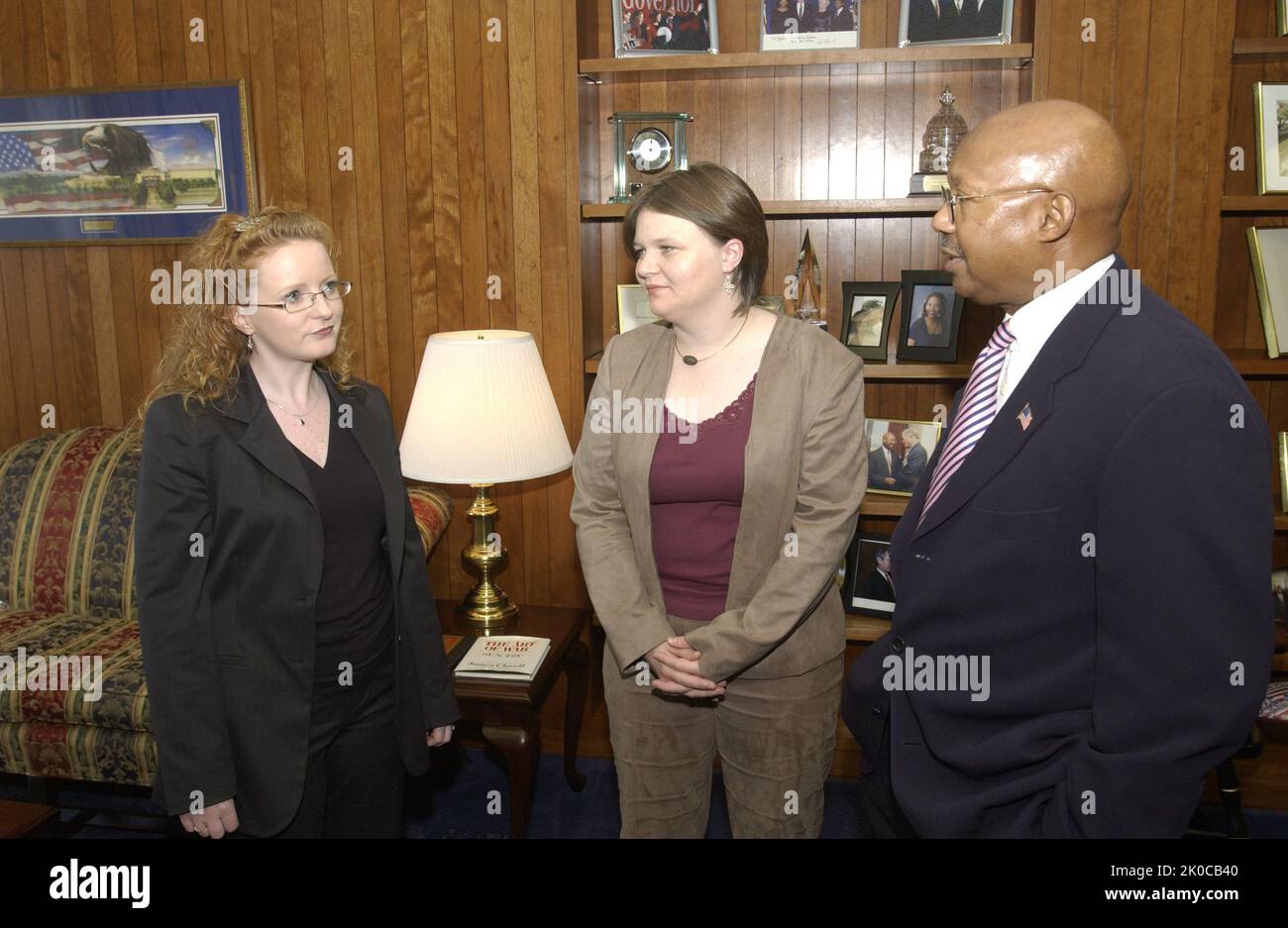Deputy Secretary Alphonso Jackson with Karen Jardine, Deborah Brown ...