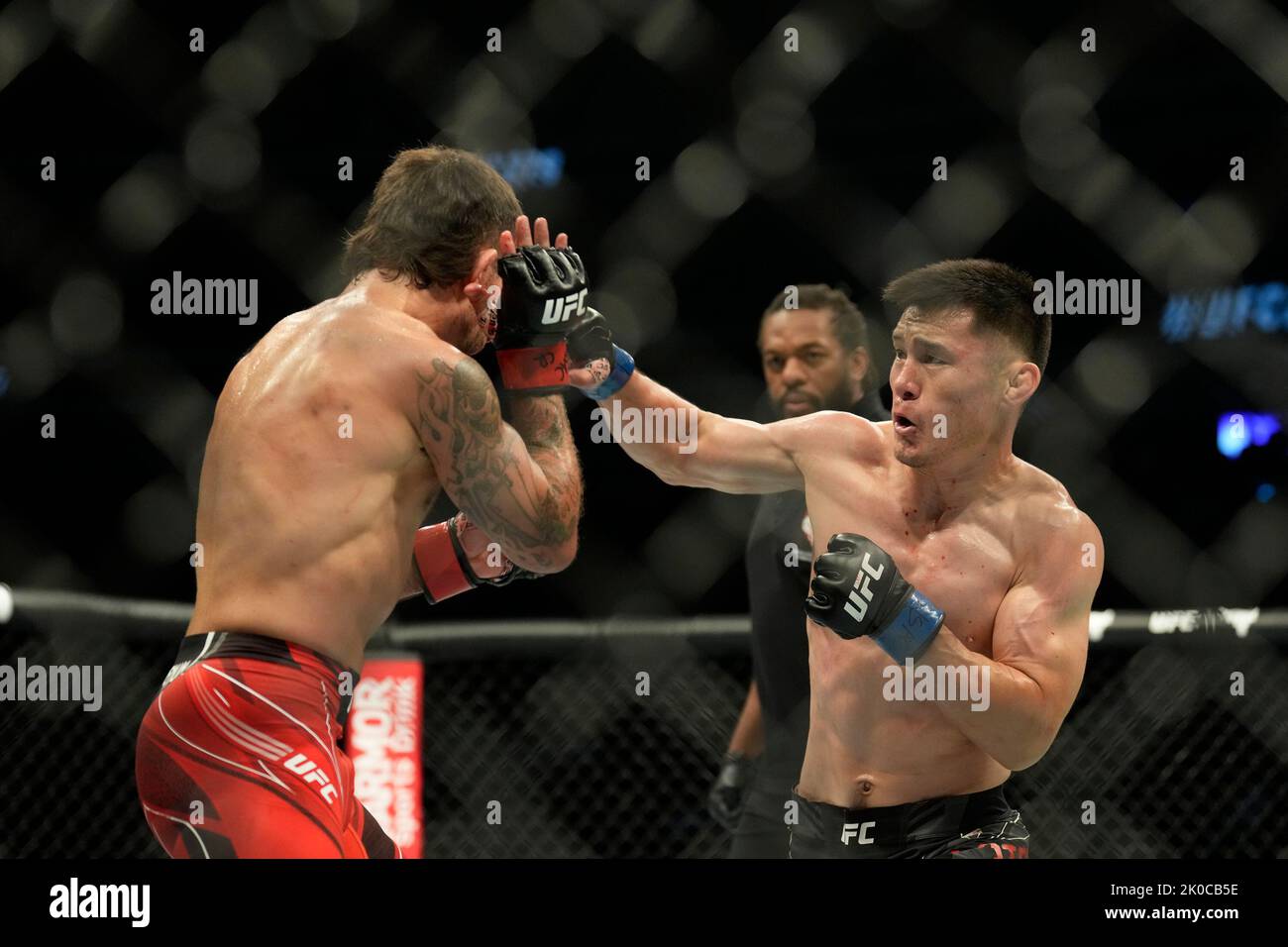 LAS VEGAS, NV - September 10: Chad Anheliger (L) and Alatengheili (R ...