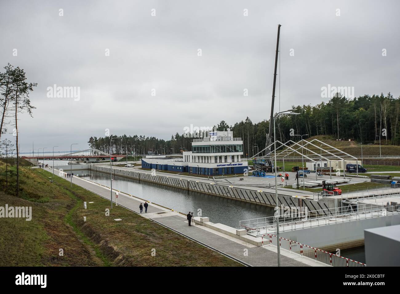 Nowy Swiat, Poland Sept. 10th, 2022 Area of the newly build waterway ...
