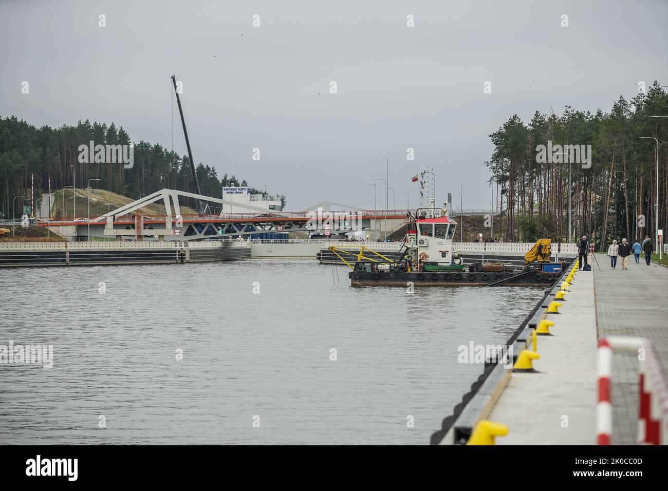 Nowy Swiat, Poland Sept. 10th, 2022 Area of the newly build waterway ...
