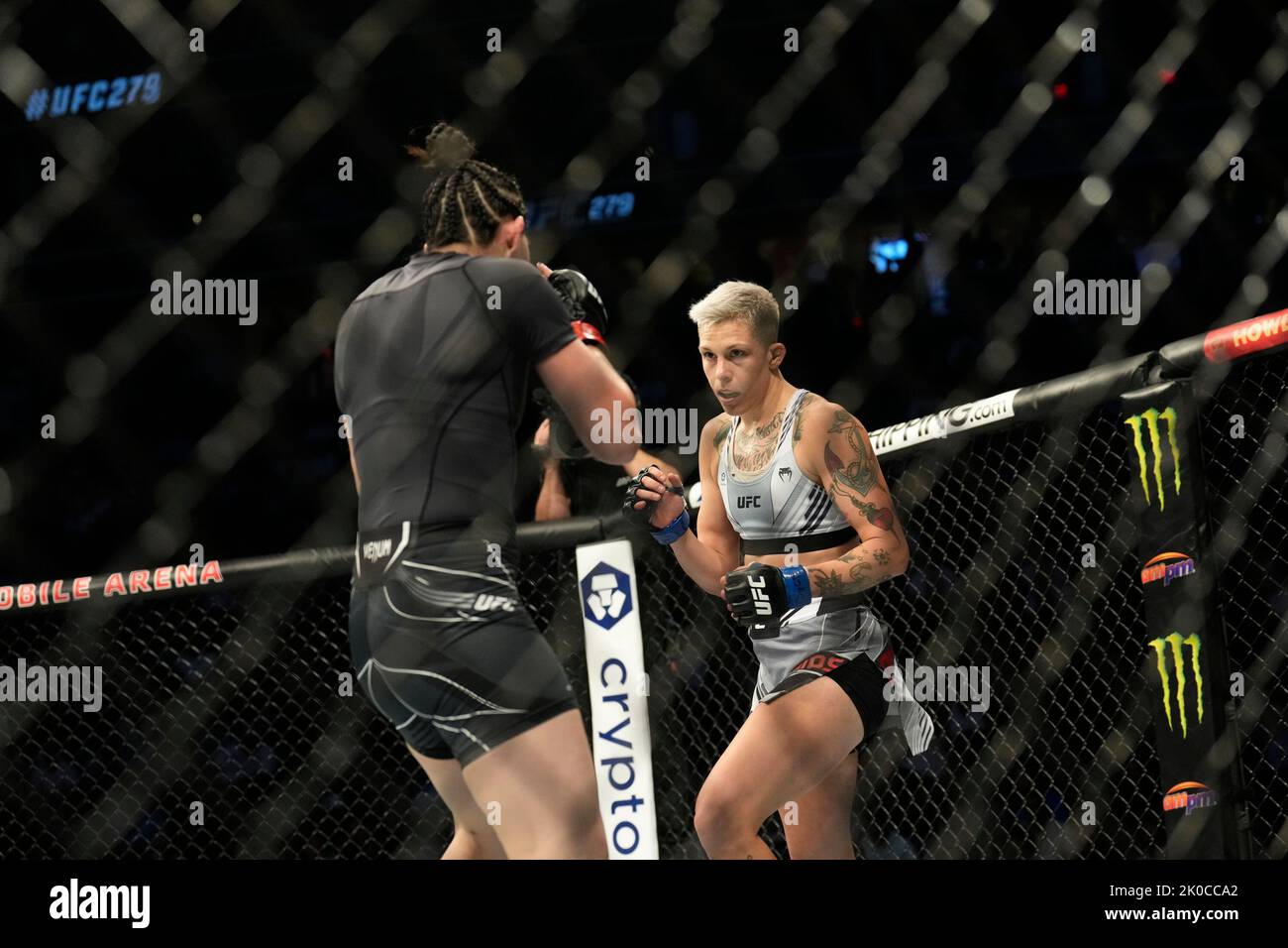 LAS VEGAS, NV - September 10: Irene Aldana and Macy Chiasson meet in ...