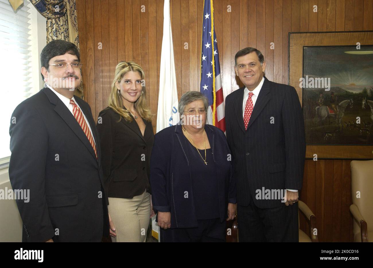 Secretary Mel Martinez with Puerto Rico Minister Ileana Echegoyan ...