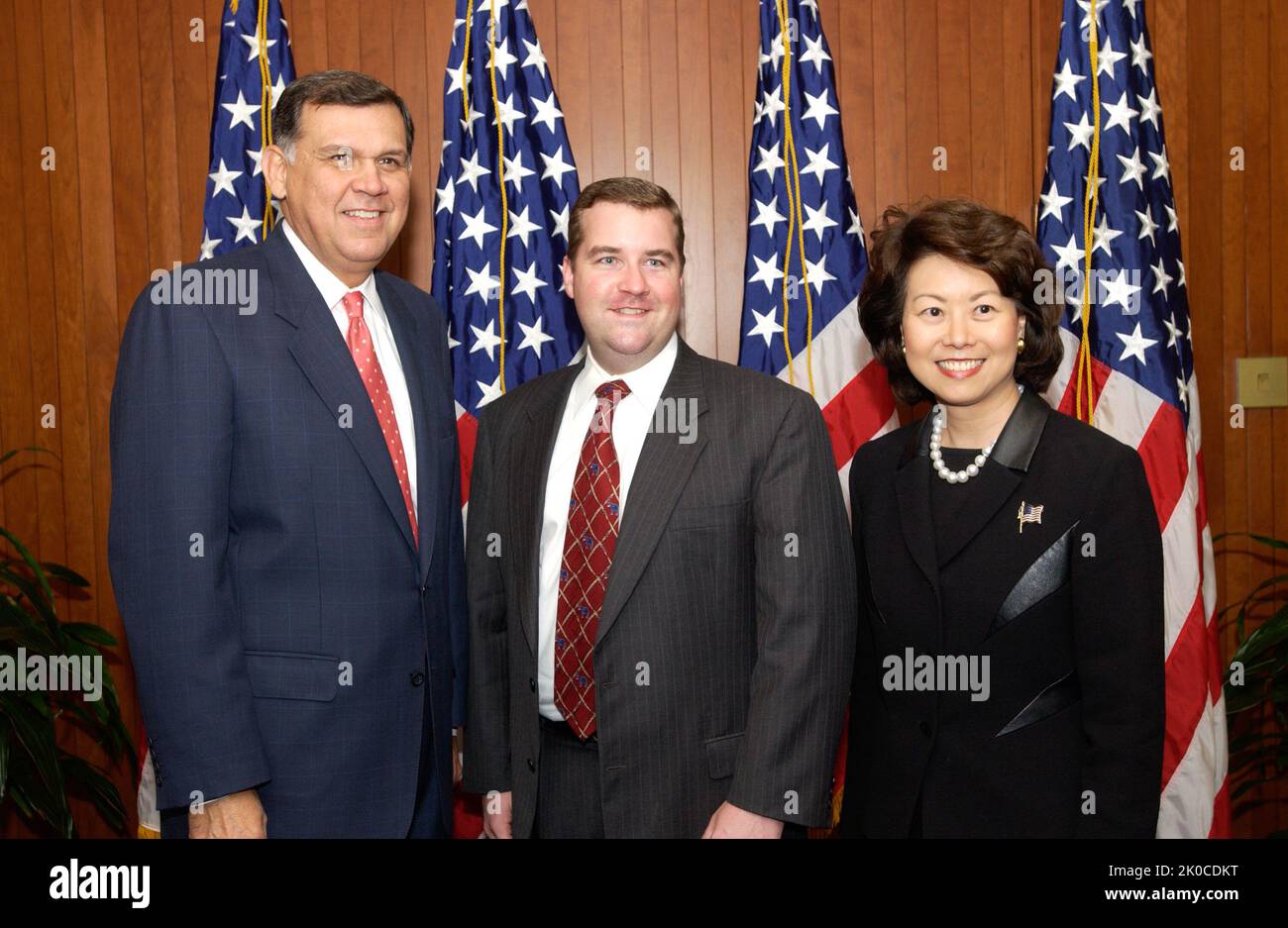 Secretary Mel Martinez with Labor Secretary Elaine Chao at Homelessness ...
