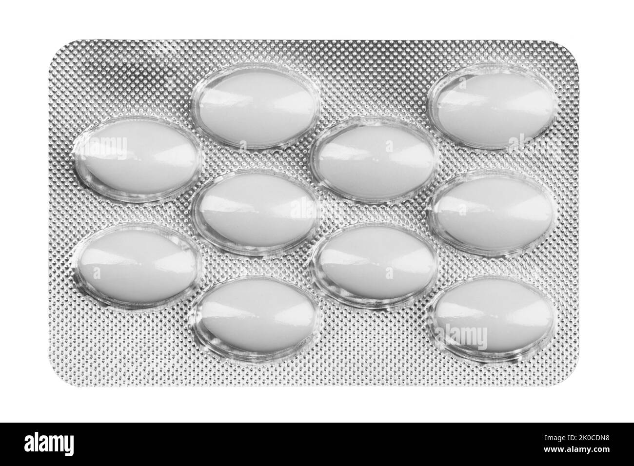 Pharmaceutical blister pack. Pack of pills with tablets isolated on a ...