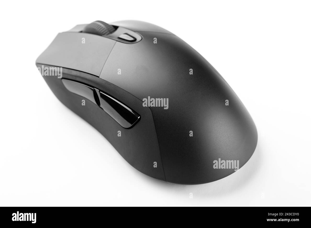 Black wireless computer mouse isolated on white background. Сomputer ...