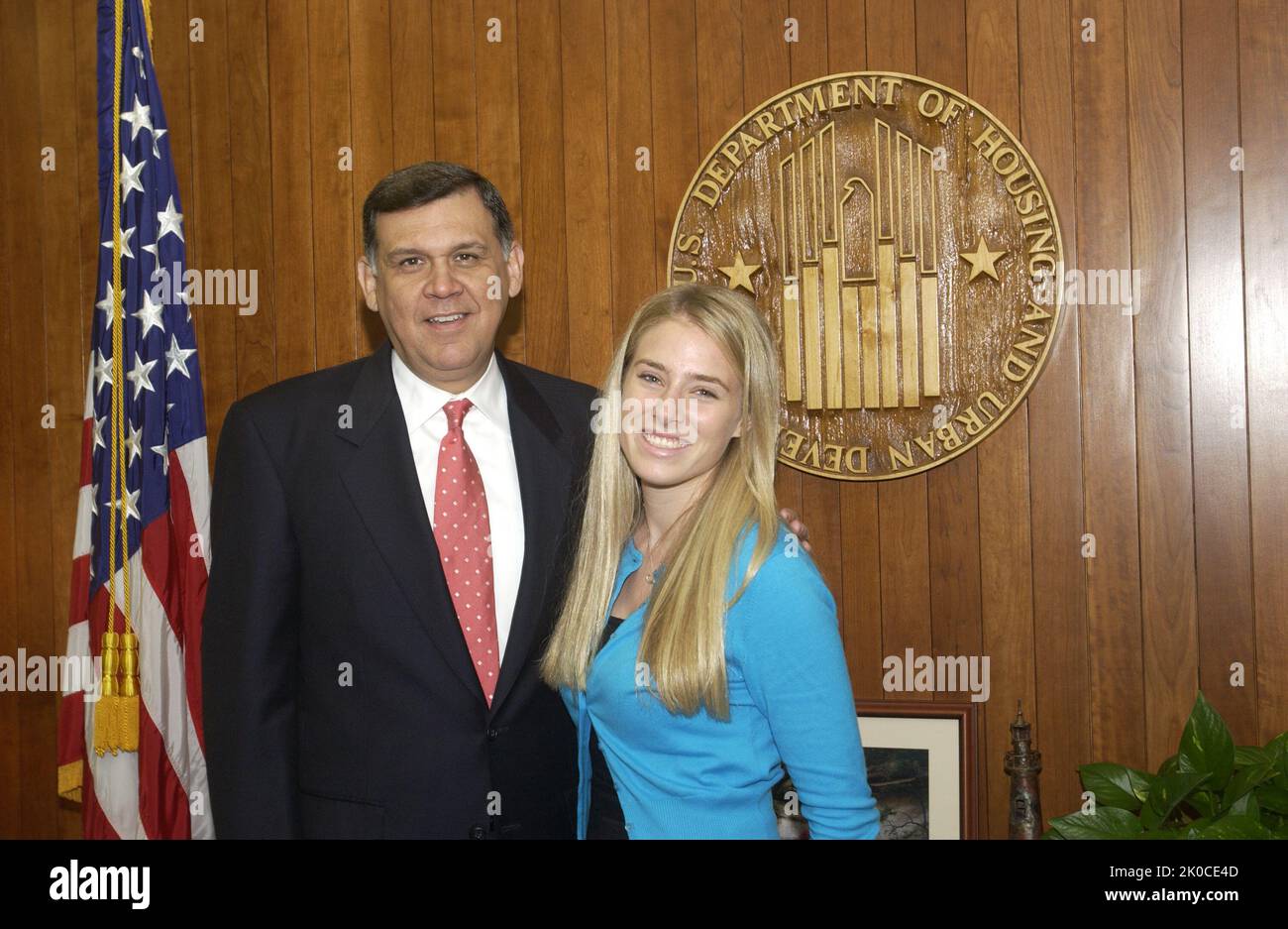 Secretary Mel Martinez with Katie Dellecker, Amy Laughlin, Jenn ...
