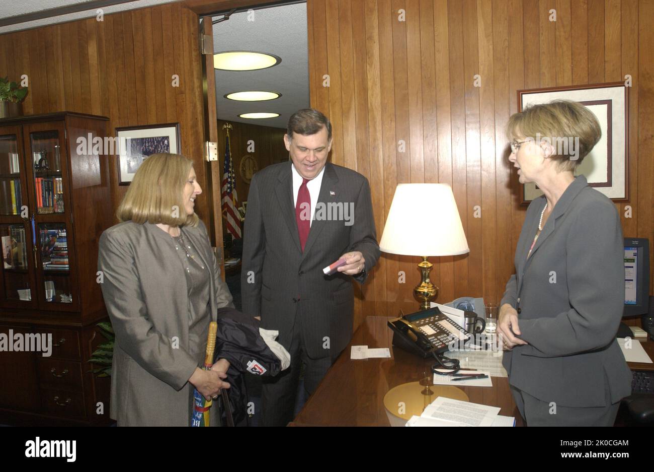Secretary Mel Martinez with Myriam Marquez. Secretary Mel Martinez with ...