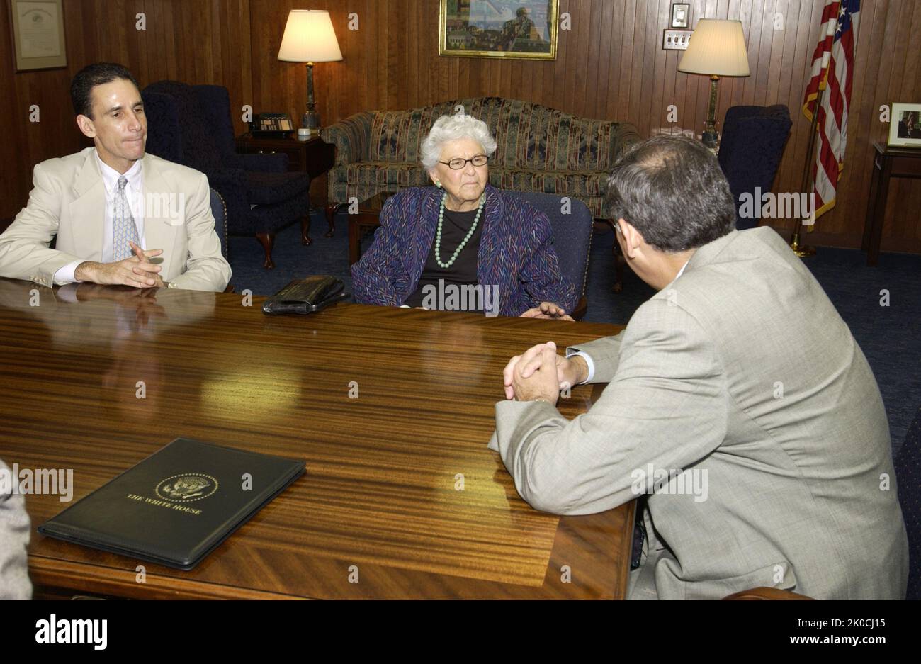 Secretary Mel Martinez with Deborah Szekely. Secretary Mel Martinez ...