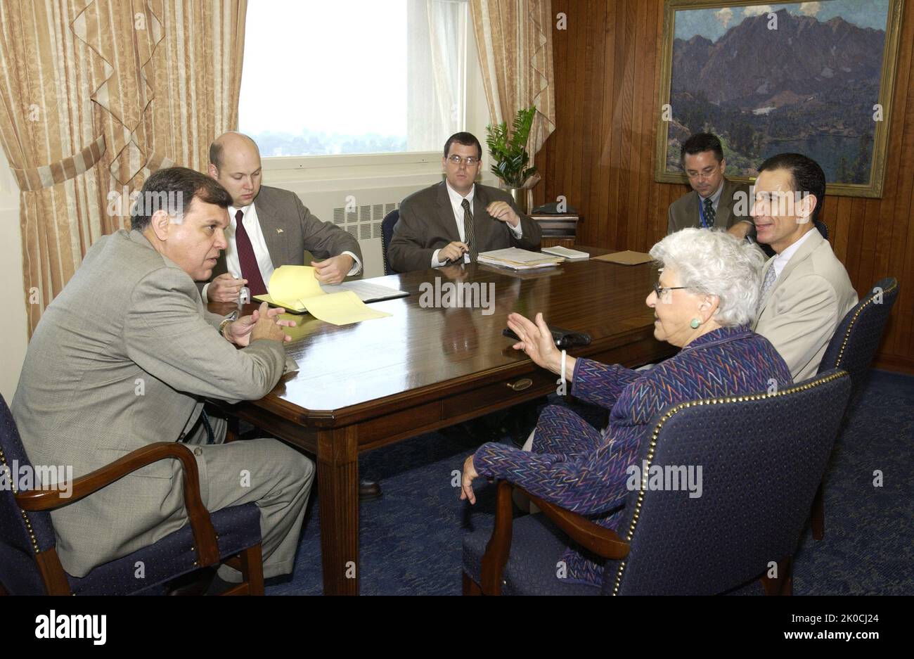 Secretary Mel Martinez with Deborah Szekely. Secretary Mel Martinez ...