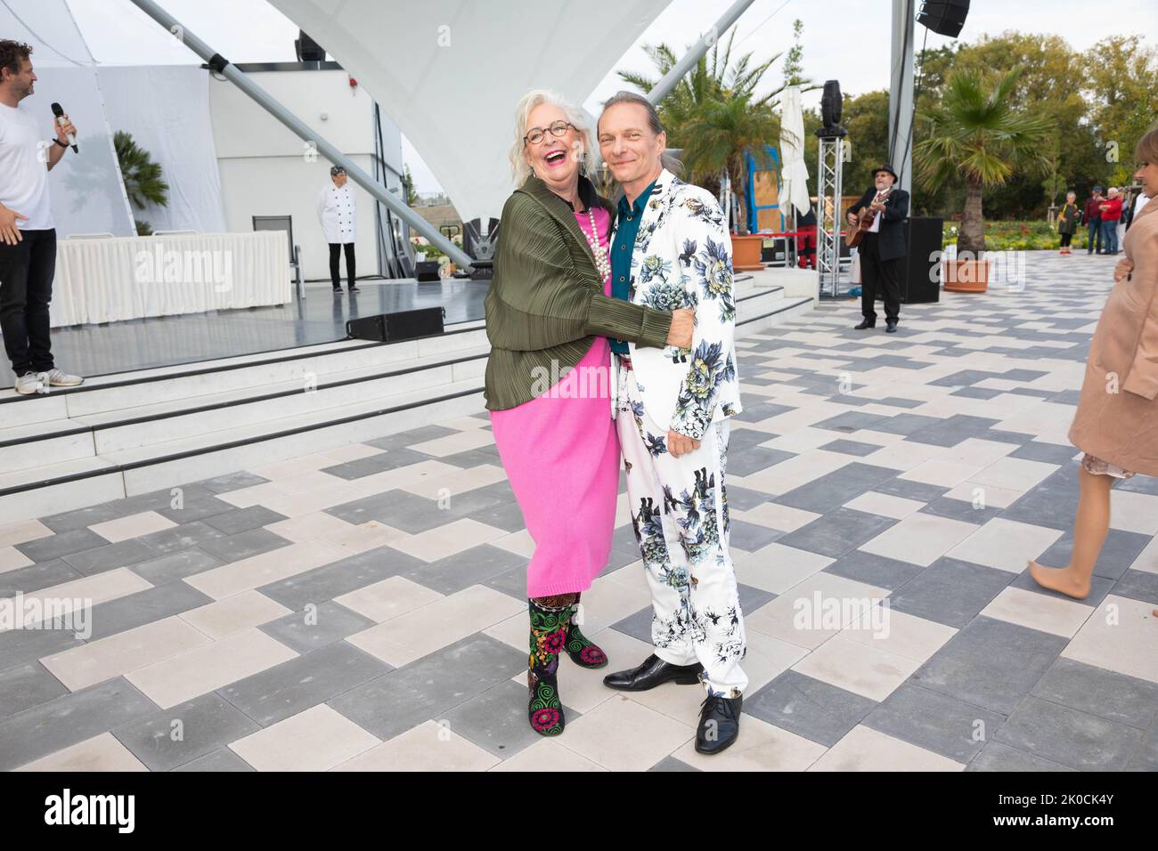 Katrine Lihn und Frank Zimmermann bei der Fotoprobe zum Theaterstück ...