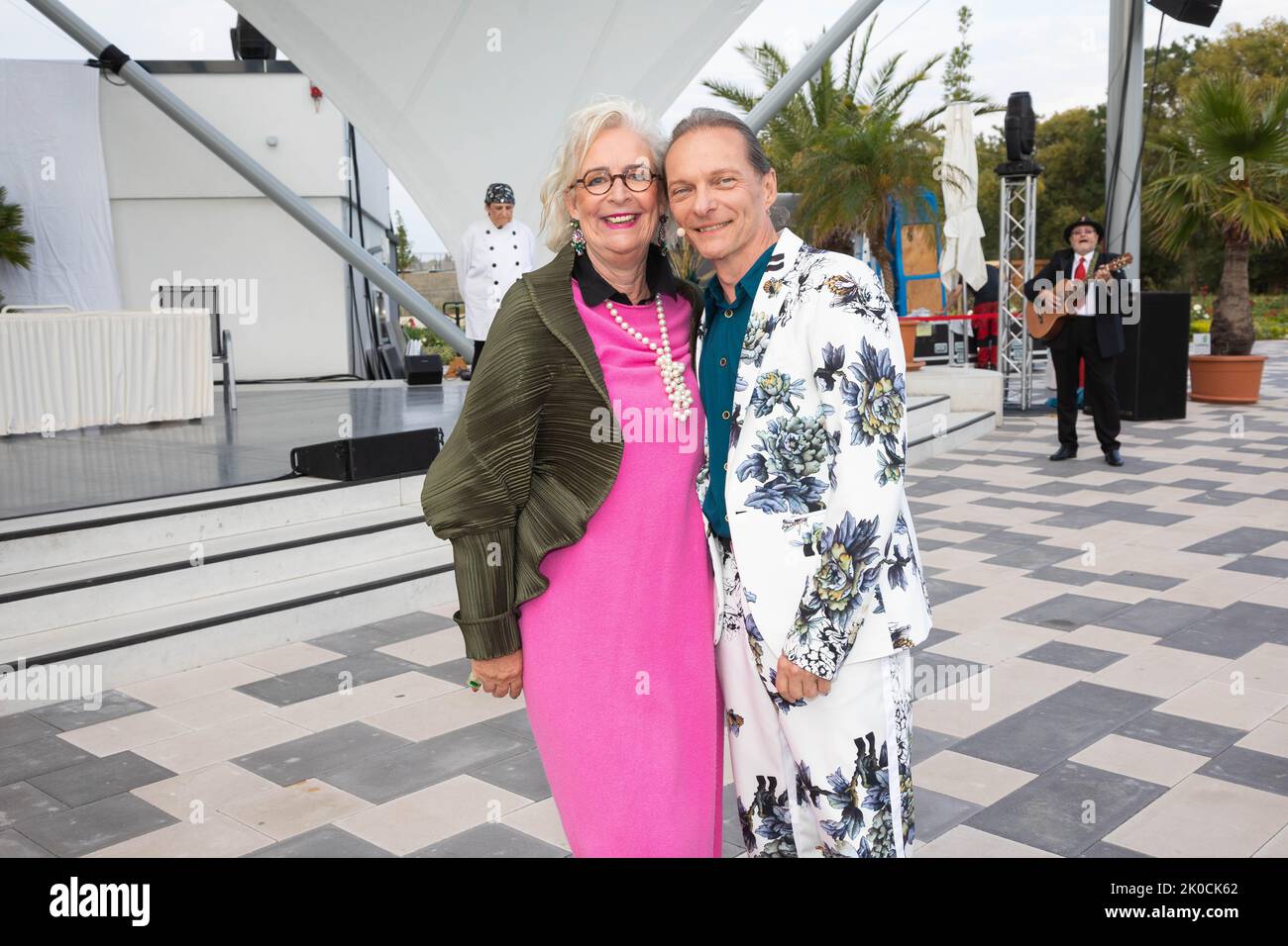 Katrine Lihn und Frank Zimmermann bei der Fotoprobe zum Theaterstück ...