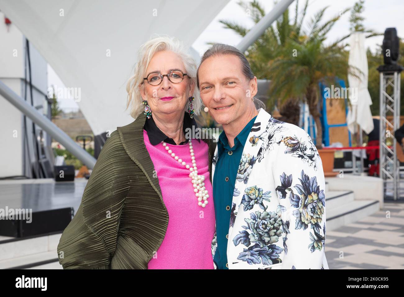 Katrine Lihn und Frank Zimmermann bei der Fotoprobe zum Theaterstück ...