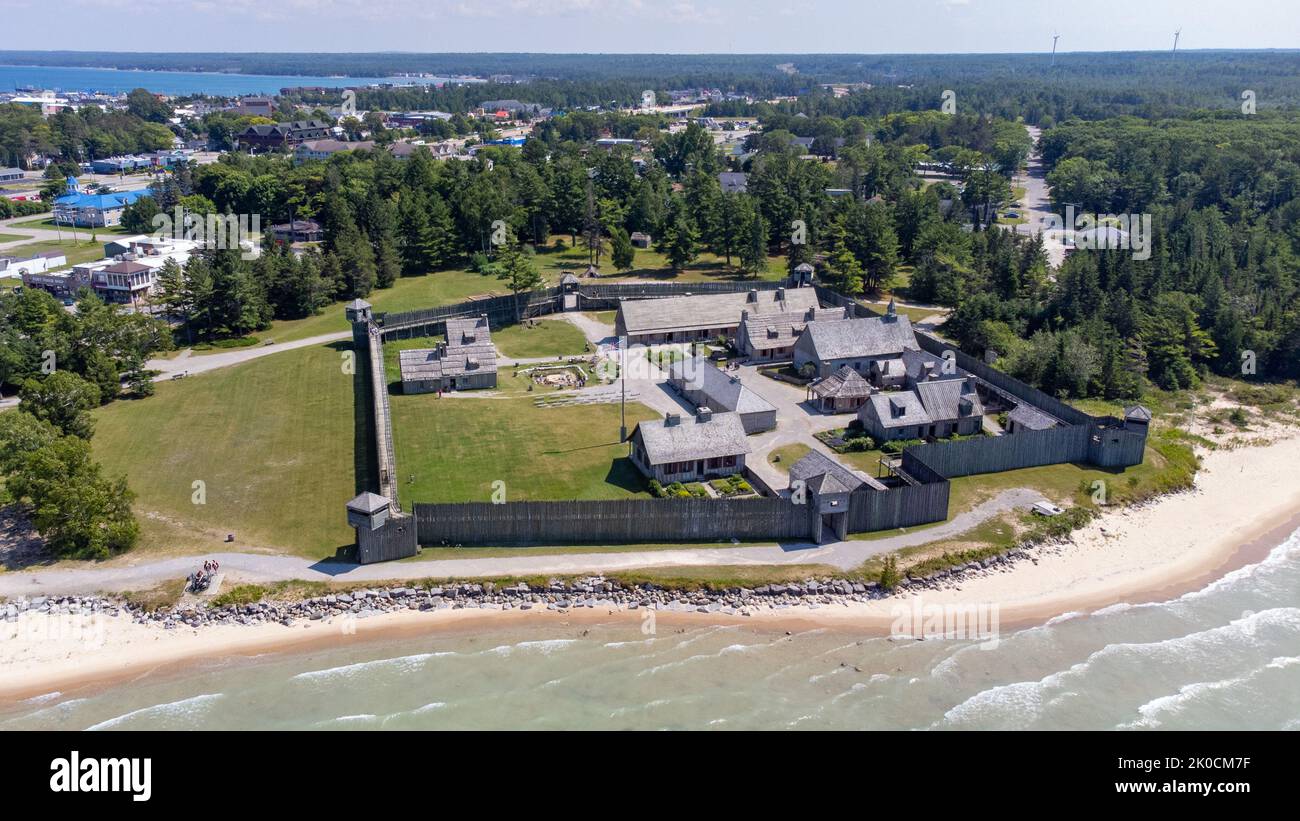 Fort Michilimackinac, Mackinaw City, Michigan, USA Stock Photo - Alamy