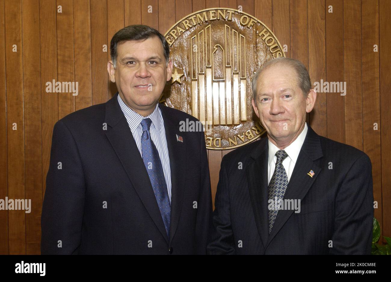 Secretary Mel Martinez, HUD General Counsel Richard Hauser, and Gary ...