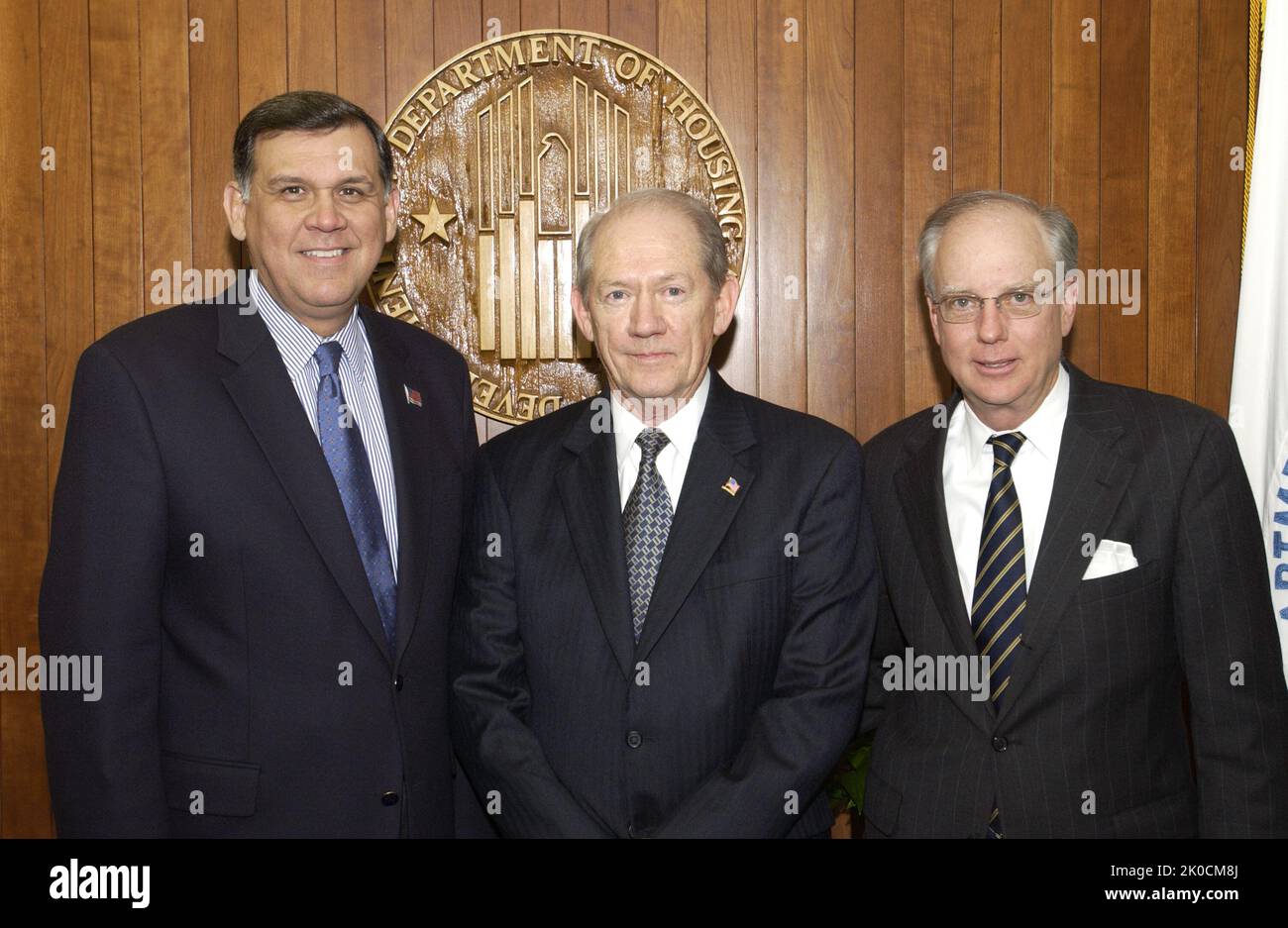 Secretary Mel Martinez, HUD General Counsel Richard Hauser, and Gary ...