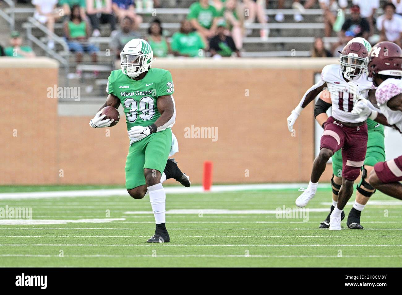 DENTON, TX - September 10th: .North Texas Mean Green running back Ayo ...