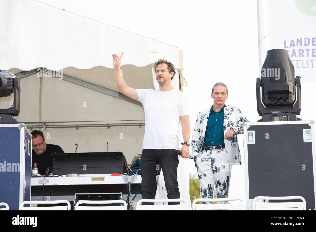Nicolai Tegeler und Frank Zimmermann bei der Fotoprobe zum Theaterstück ...
