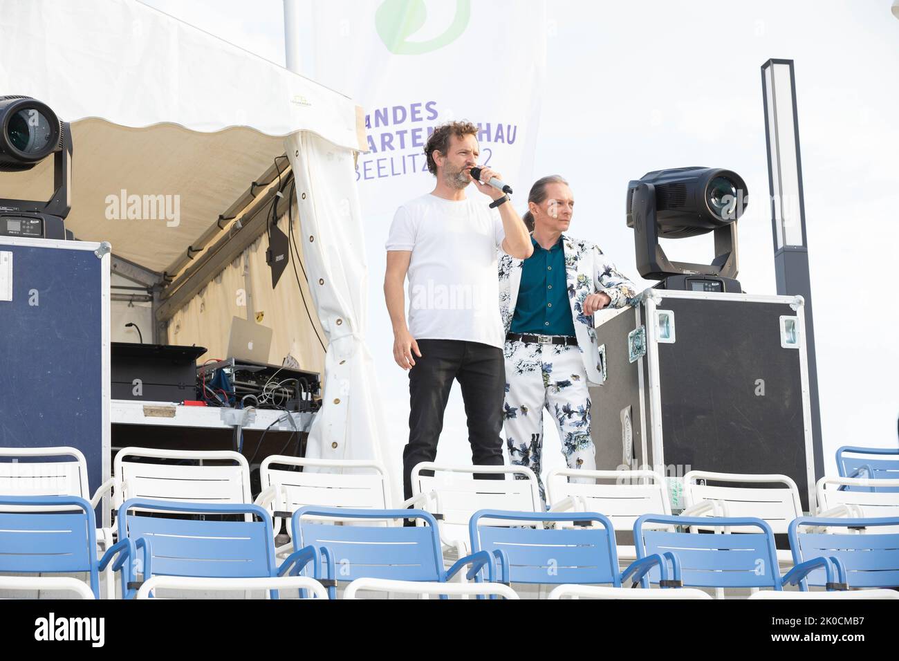 Nicolai Tegeler und Frank Zimmermann bei der Fotoprobe zum Theaterstück ...