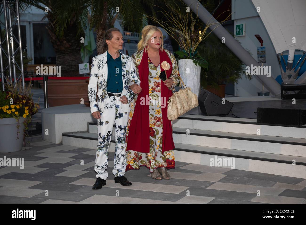 Tine Wittler und Frank Zimmermann bei der Fotoprobe zum Theaterstück ...