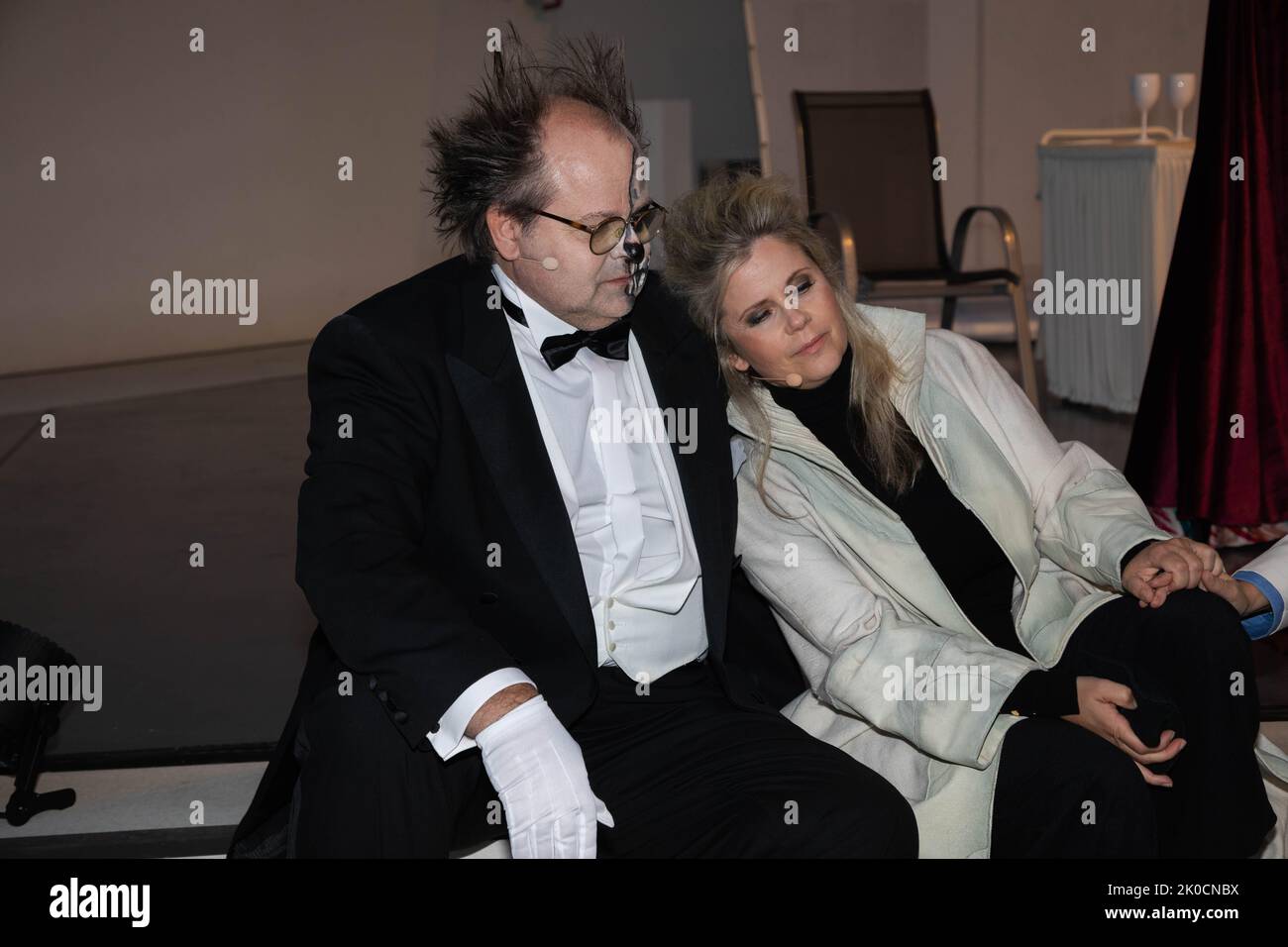 Markus Majowski und Michaela Schaffrath bei der Fotoprobe zum Theaterstück 'Jedermann' auf der ...