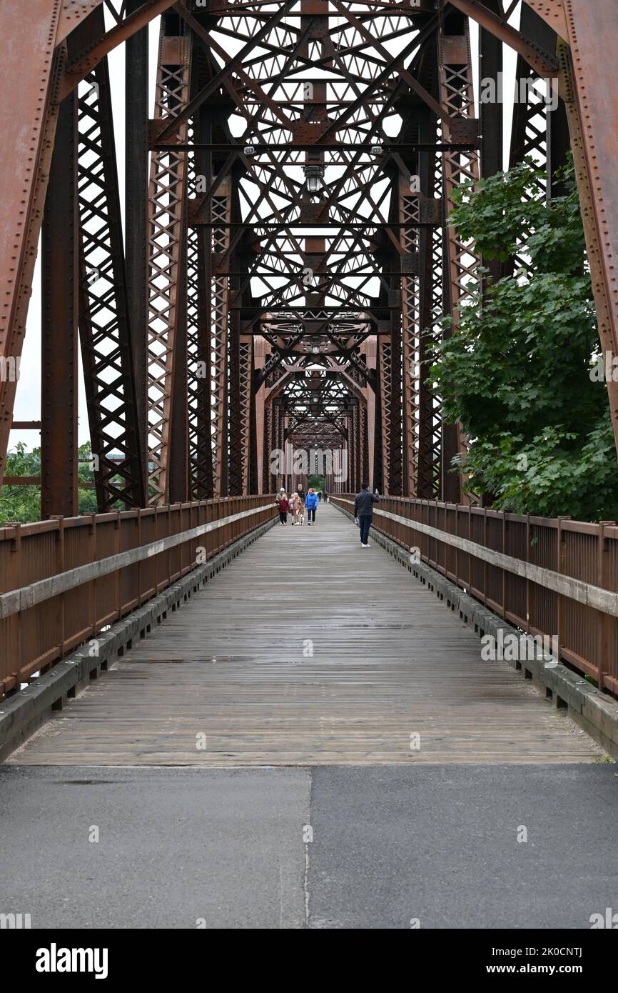 Bill Thorpe Walking Bridge, Fredericton, New Brunswick, Canada Stock ...