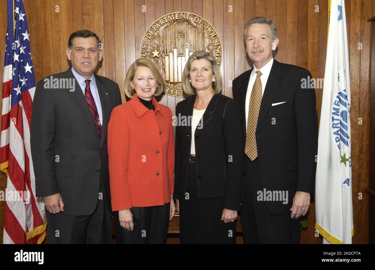 Secretary Mel Martinez and Kitty Martinez with James and Deb Ferber ...