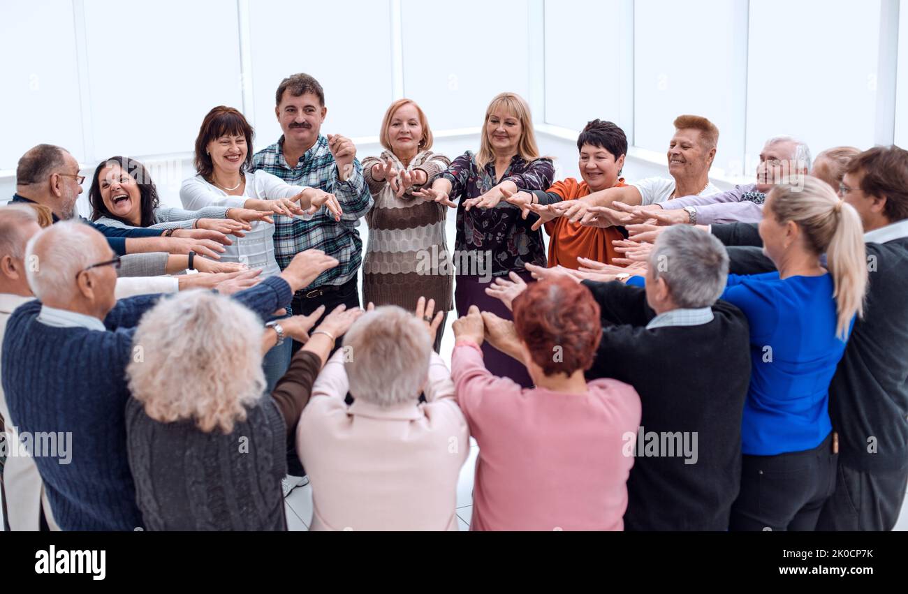 people of respectable arms extended their arms forward Stock Photo - Alamy