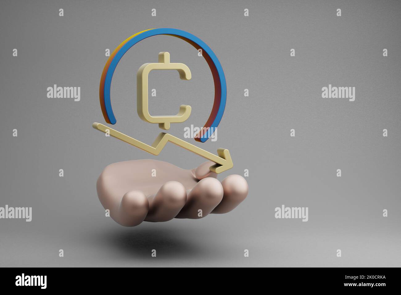 Beautiful abstract illustrations Golden Hand Holding Cryptocurrency ...