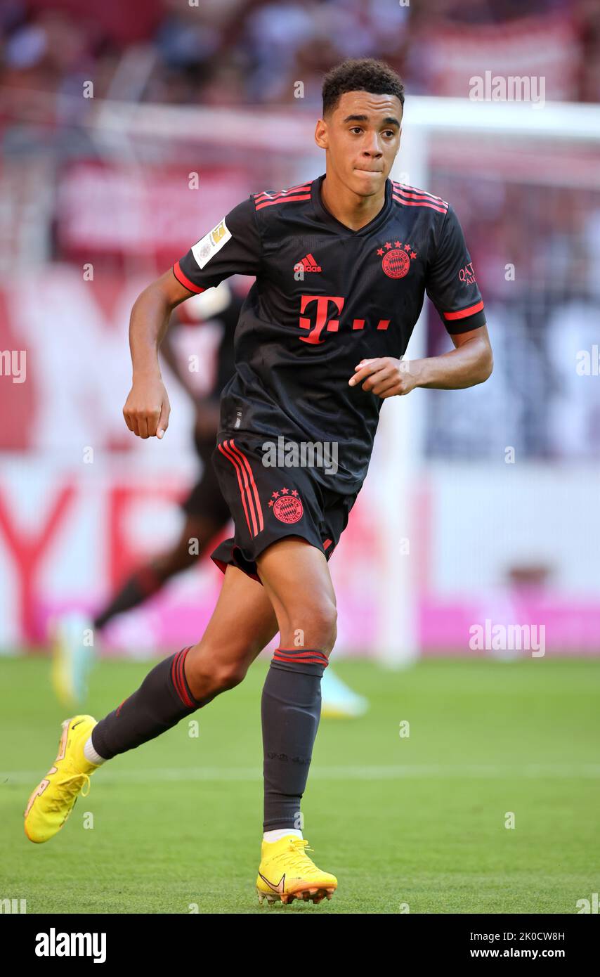 Jamal Musiala of Bayern Muenchen FC Bayern München - VfL Wolfsburg Fussball 1 . Bundesliga ...