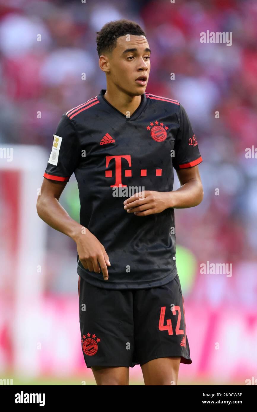 Jamal Musiala of Bayern Muenchen FC Bayern München - VfL Wolfsburg Fussball 1 . Bundesliga ...