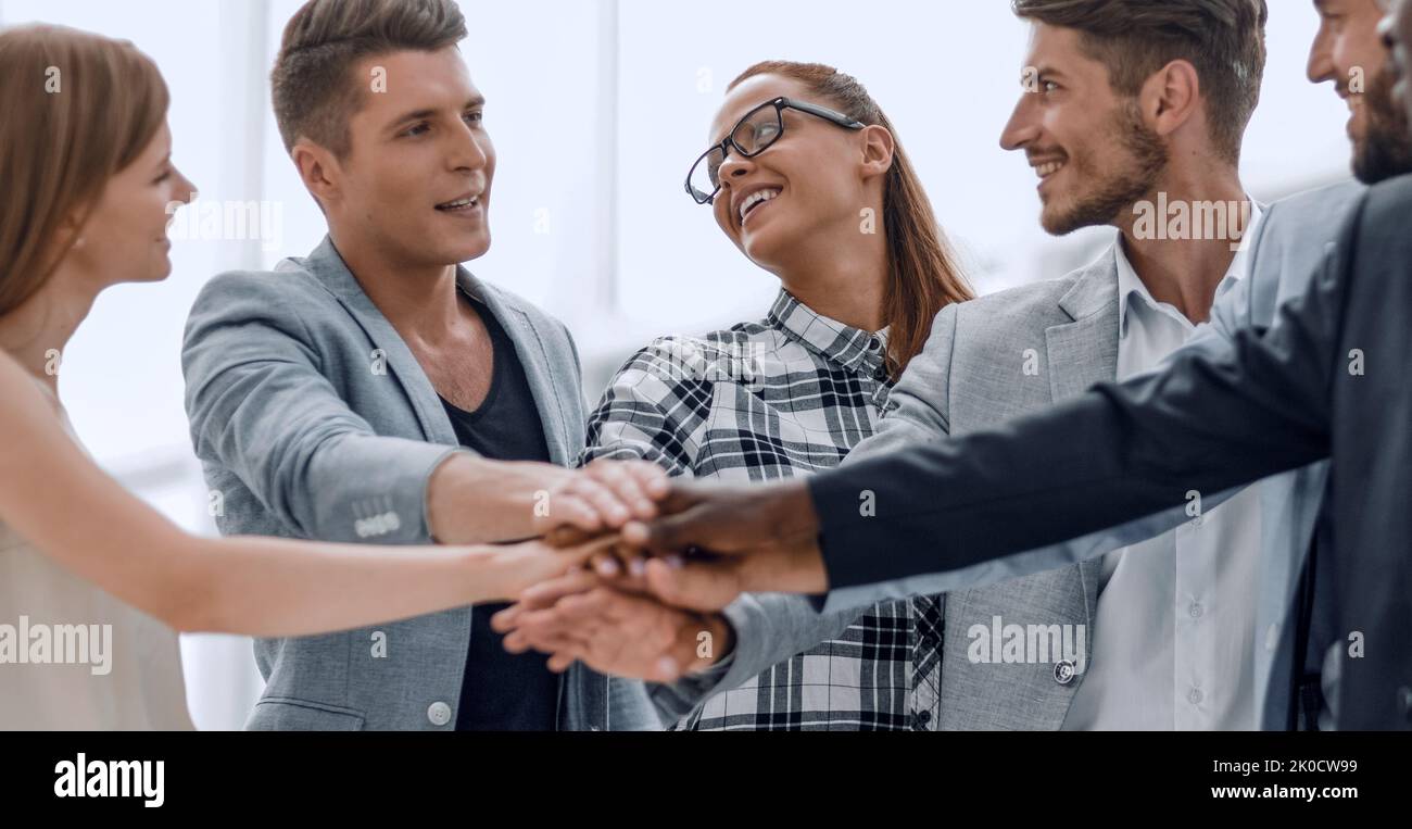 Group of people pointing at the camera and smiling - isolated Stock ...