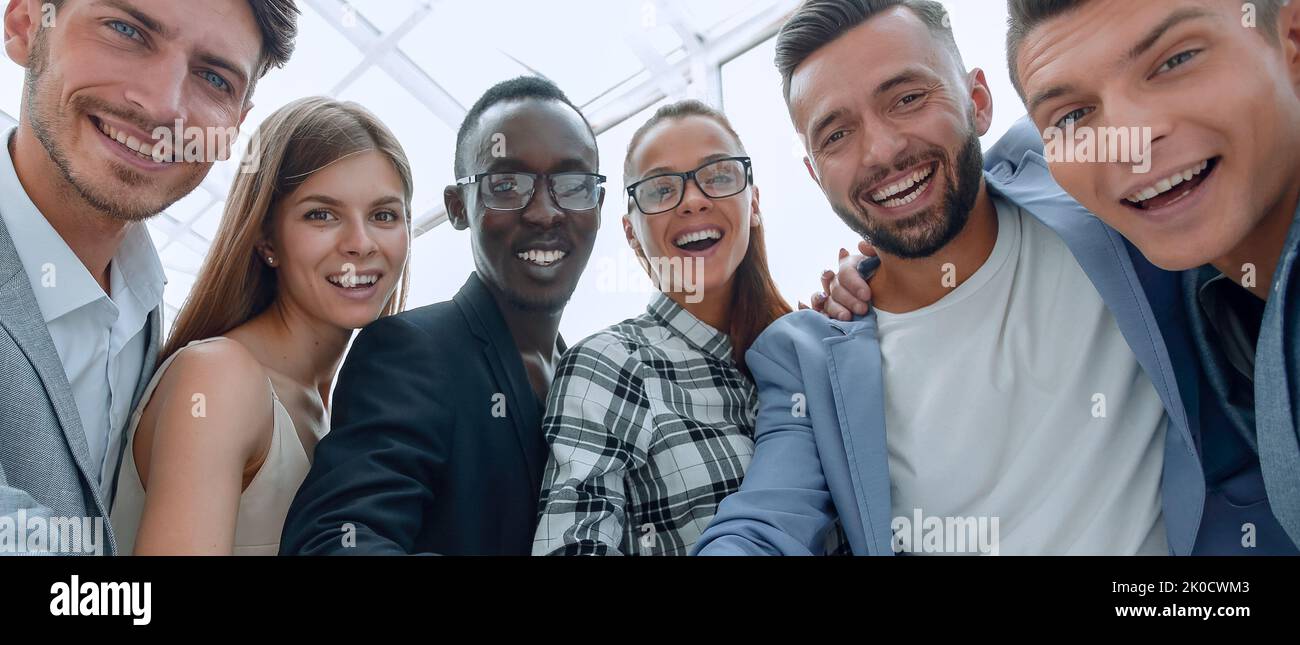 Group of people pointing at the camera and smiling - isolated Stock ...