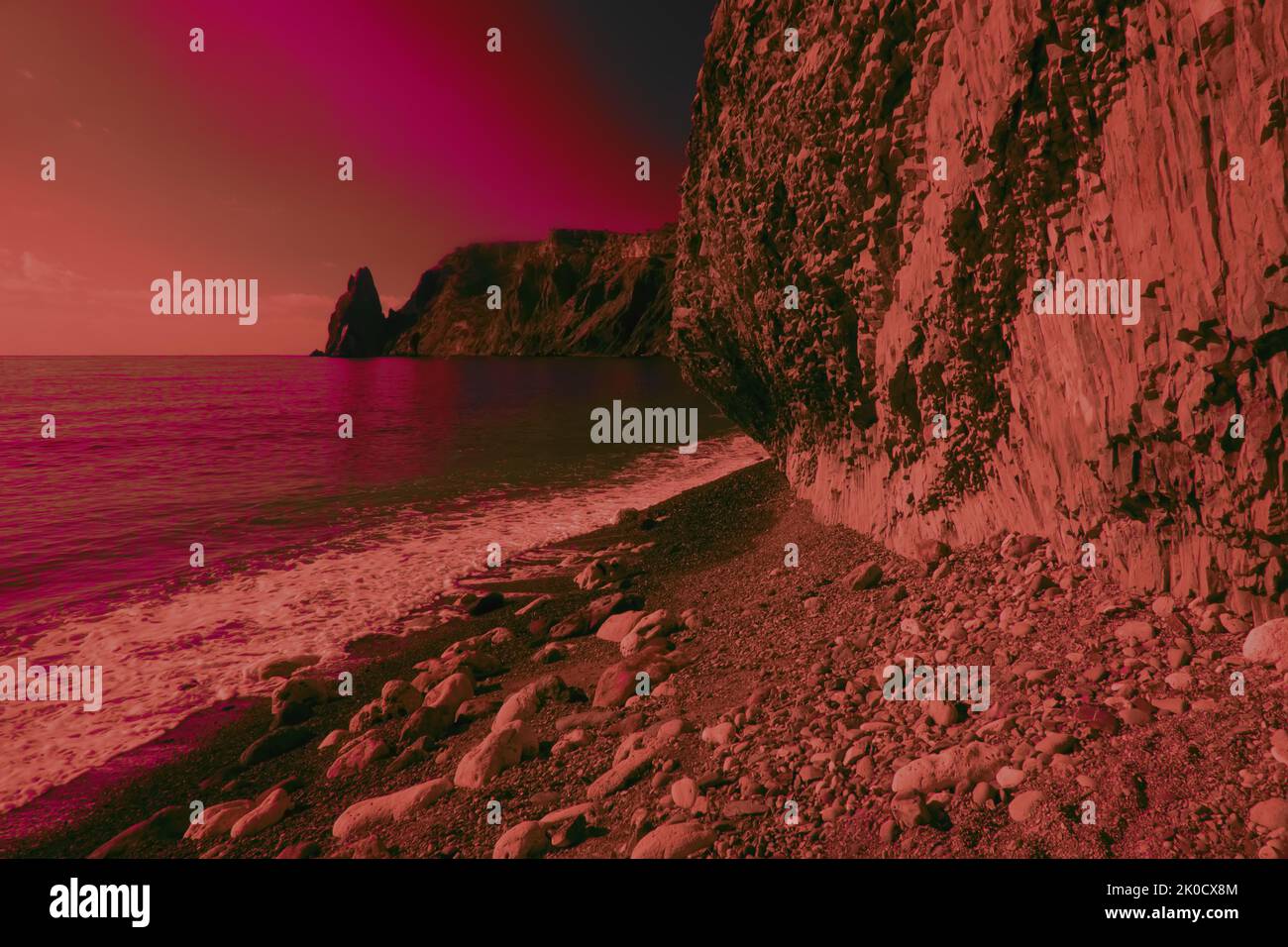 Pebble beach infrared photo hi-res stock photography and images - Alamy