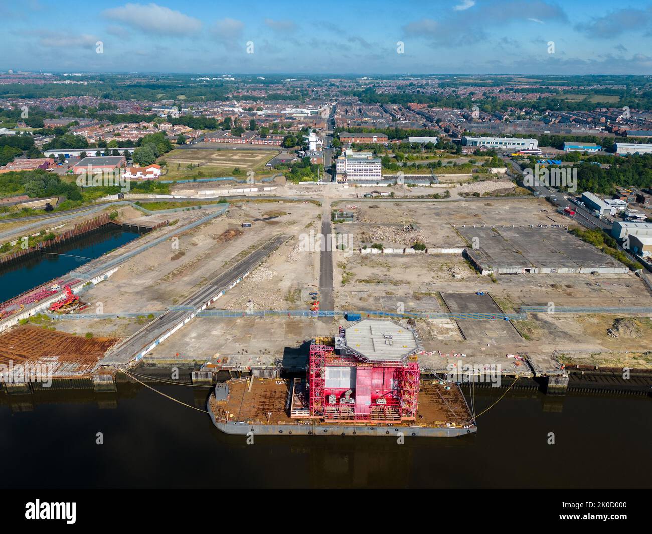 Drone images of Swan Hunter shipyard, Wallsend, Tyneside 2022 Stock ...