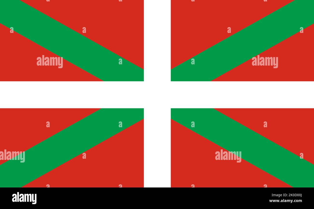 Flag of the Basque Country Autonomous Community of Spain with red ...