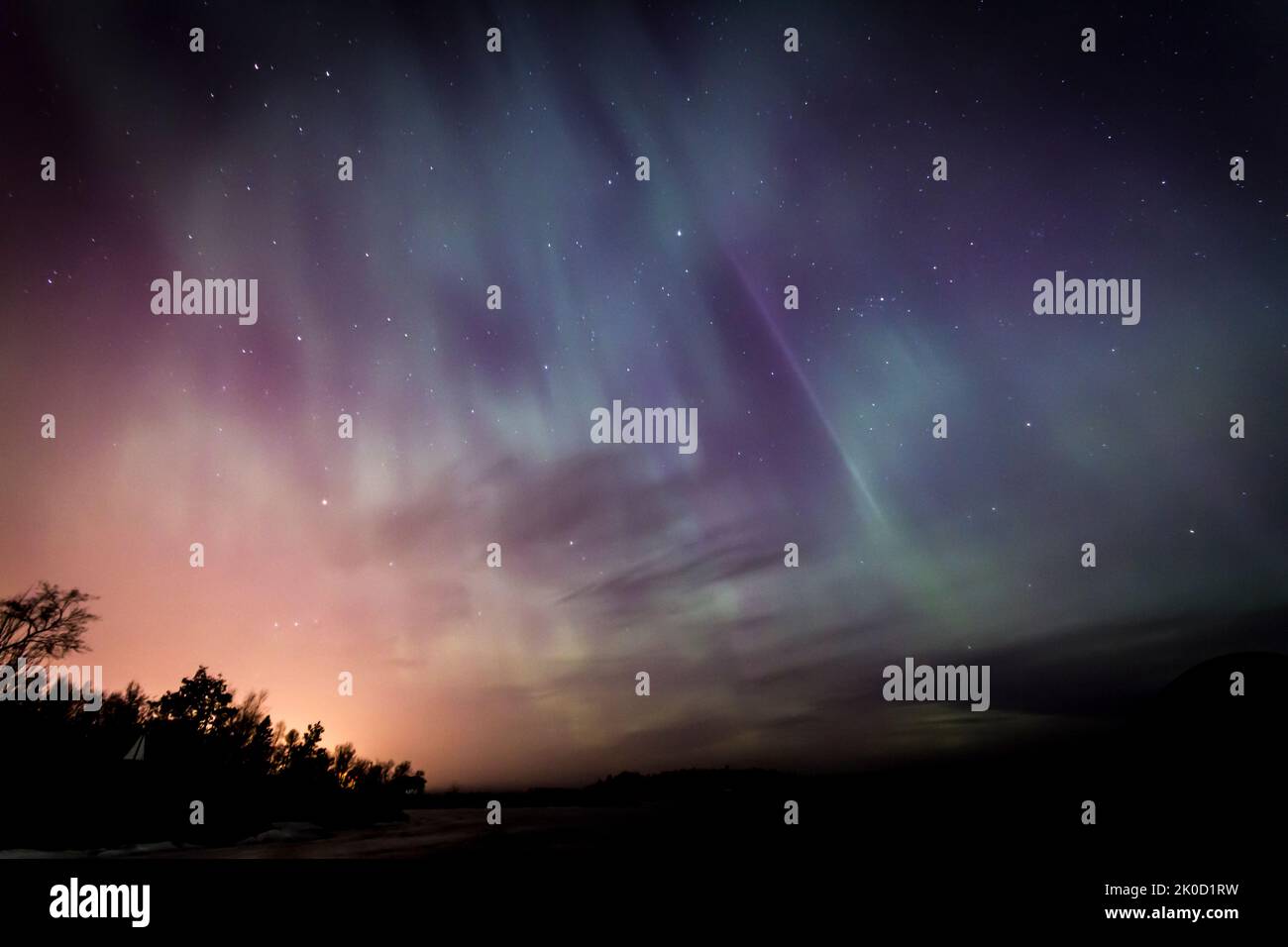 Aurora borealis starry sky milky hi-res stock photography and images ...