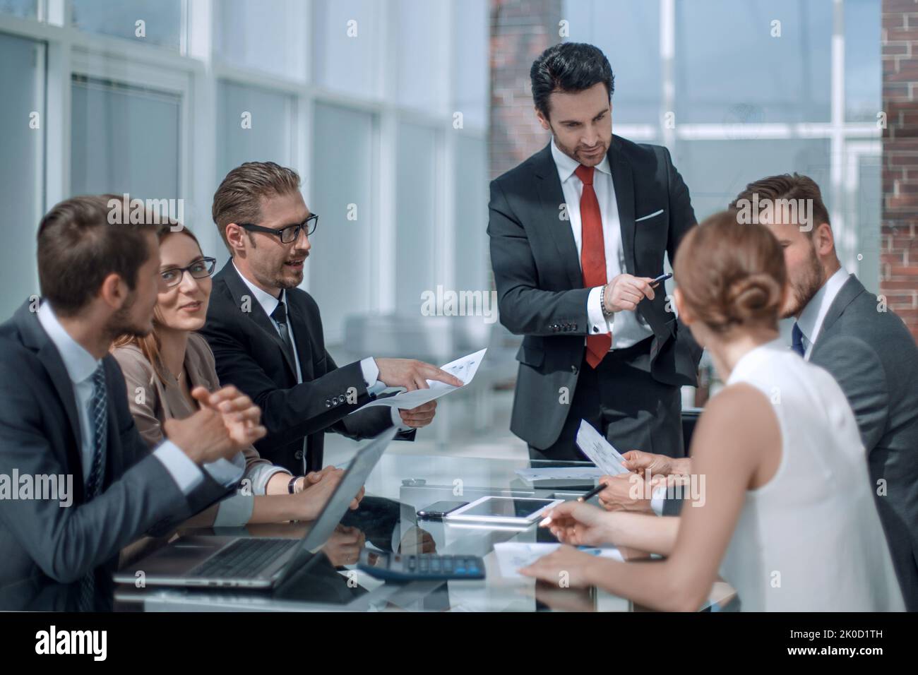 business team discussing new project Stock Photo - Alamy